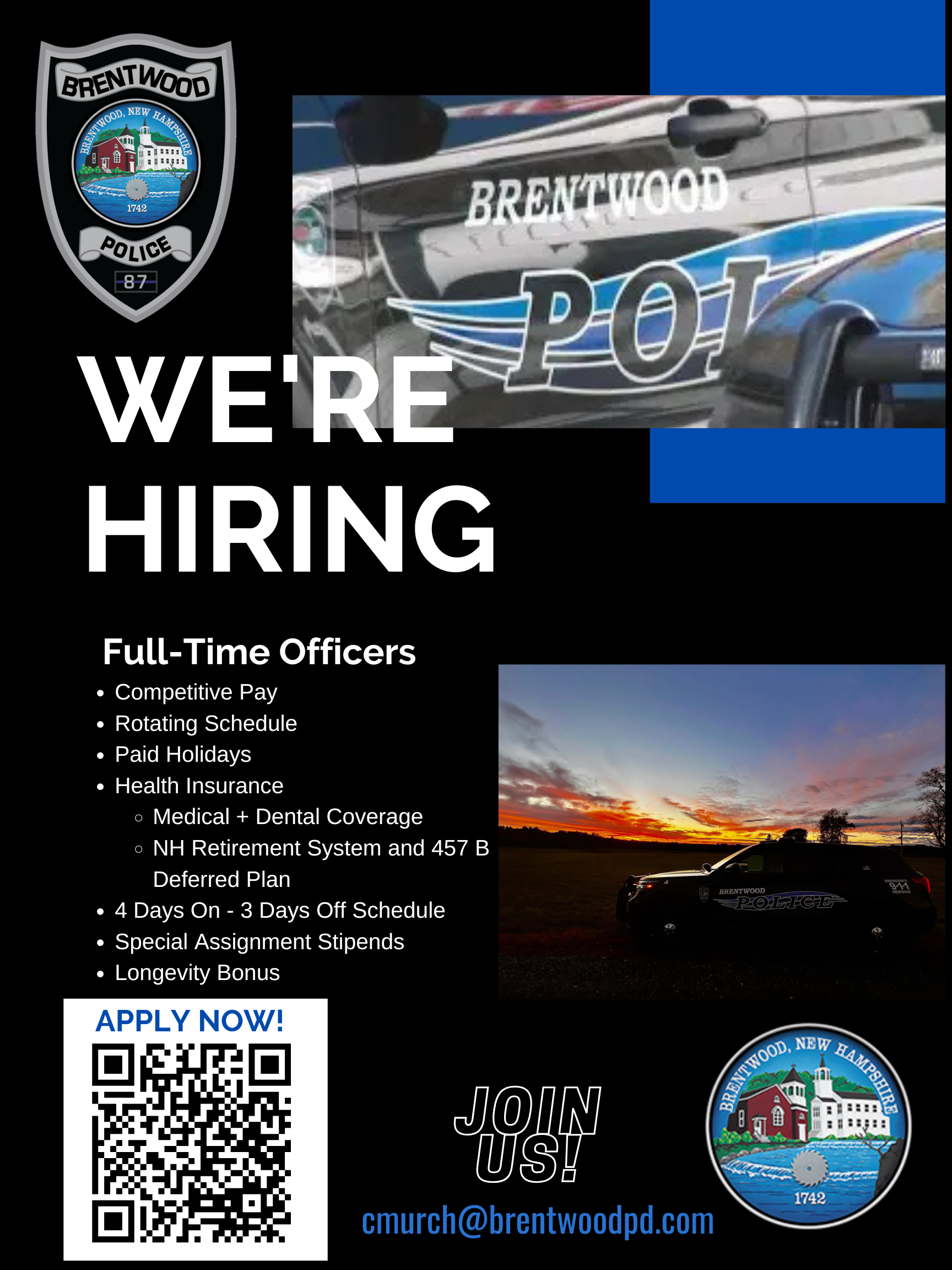 Brentwood, NH - Full-Time Police Officer Job | PoliceApp