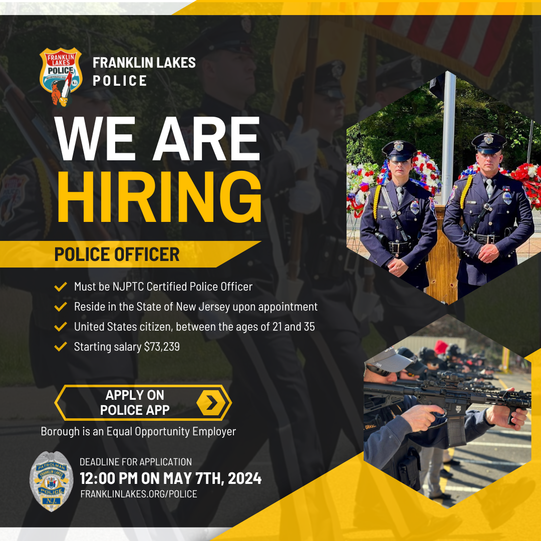 Franklin Lakes Nj Certified Police Officer Job Policeapp