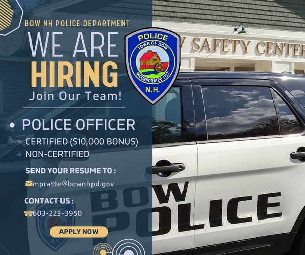 Bow, NH - Certified Police Officer Job | PoliceApp
